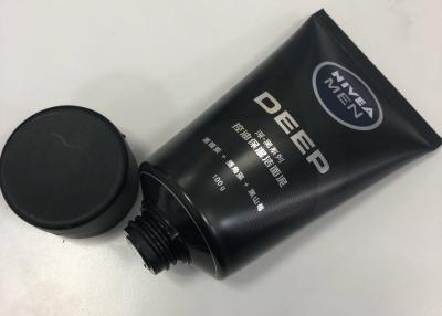 China Men Facial Cleanser Plastic Cosmetic Packaging Tube Combined With Silkscreen Printing for sale