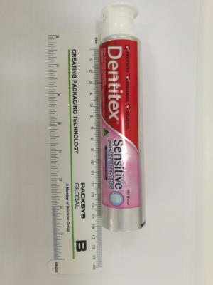 China Toothpaste Round Abl Packaging With Doctor Flip Top Cap for sale