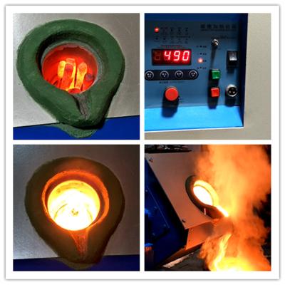 China 45kw 50kg Induction Melting Furnace for Gold Copper Steel Iron Aluminum for sale