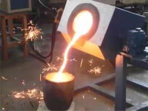 China 70kg 70KW 50/60Hz High Frequency Induction Melting Furnace IGBT for sale