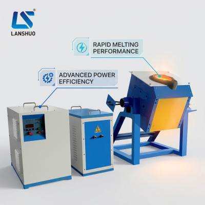 China Coin Medal Minting Silver Gold Melting Induction Furnace LSZ-25 25kw 20kg Capacity IGBT Electric for sale