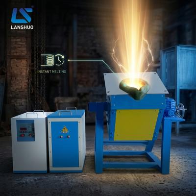China Heavy Duty Induction Melting Furnace LSZ-90 90kw 40kg Steel 120kg Copper IGBT Electric Machine for sale