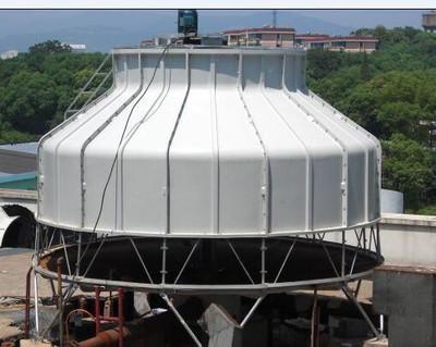 China Round Shape Industrial Open Loop Water Cooling Tower 10-1000 m³/h Flow Rate with 0.37-30 kW Motor Power for sale