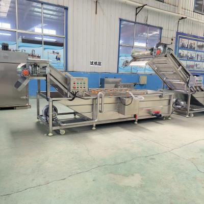 China Industrial Fruit Vegetable Washing Machine 380V 3.75KW Stainless Steel Air Bubble Cleaner for sale