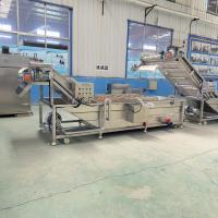 China UNIGEAR Industrial Fruit Vegetable Washing Machine 380V 3.75KW Bubble Cleaning Line for sale