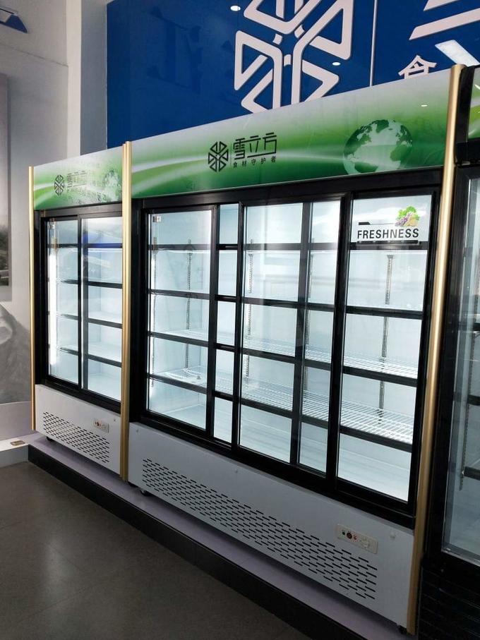 1168L Glass Door Display Freezer , 110V To 240V 3 Sliding Door Refrigerator 0