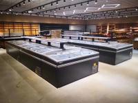 China Seafood Fish Glass Door Display Freezer Commercial Sliding Glass Door Chest Freezer for sale
