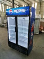 China Pepsi Cola Cabinet Double Door Direct Cooling Economical Explosion for sale