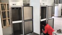 China Stainless Steel Sliding Double Door Freezer for sale