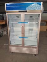 China Fan Cooling Glass Door Display Freezer Golden Color for sale