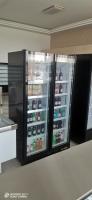 China R134a Glass Door Upright Freezer, Air Cooling Glass Door Upright Freezer for sale