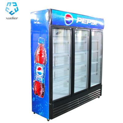 China Glass Door Display Chiller Glass Front Refrigerator Freezer for sale