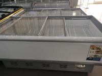 China Commercial Upright Freezer Glass Door Direct Cooling Refrigeration Display Cabinet for sale