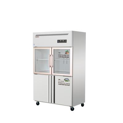 China 2 Door Glass Display Freezer Countertop Freezer With Glass Door for sale