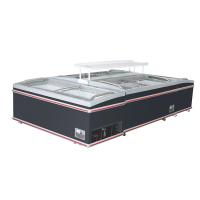 China commercial glass freezer glass top freezer for sale