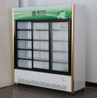 China Beverage Glass Door Deep Freezer Sliding Door Commercial Green Series Air Cooled for sale