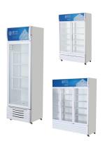 China 2 Glass Door Display Freezer Cabinet Air Cooled Blue Series Fresh Keeping for sale