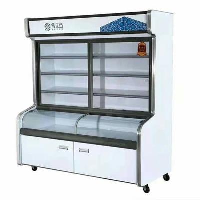 China Upright Glass Door Freezer Direct Cooling Refrigerate Preserve Cabinet for sale