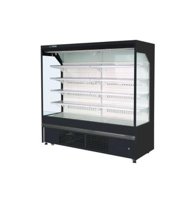China Supermarket Fruit Vegetable Shop Preservation Display Freezer With Door Curtain for sale