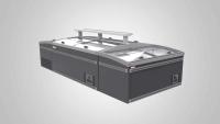 China 850mm Commercial Glass Freezer, IEC Direct Cooling Commercial Glass Freezer for sale