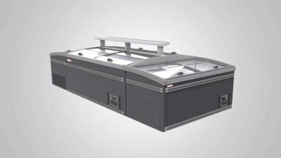 China 850mm Commercial Glass Freezer, IEC Direct Cooling Commercial Glass Freezer for sale