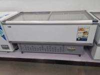 China Commercial Direct Cooling Glass Door Display Freezer Horizontal Island Cabinet for sale