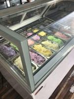 China Ice Porridge Ice Cream Display Cabinet Small Direct Cooling for sale