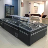 China 850mm Commercial Glass Freezer, IEC Direct Cooling Commercial Glass Freezer for sale