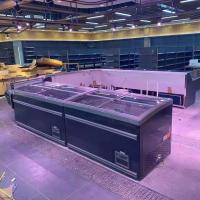 China 850mm Commercial Glass Freezer, IEC Direct Cooling Commercial Glass Freezer for sale