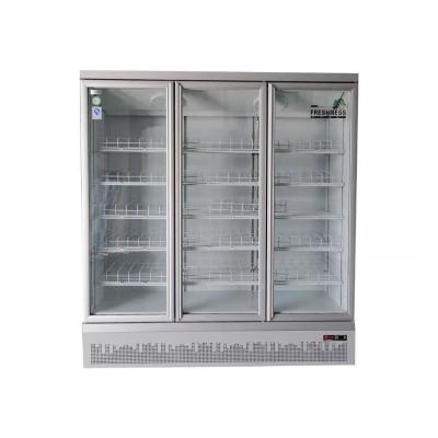 China Three Glass Doors Refrigerated Stereoscopic Display Cabinet Commercial for sale