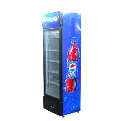 China Electric Drink 290L Single Door Display Chiller Direct Cooling for sale