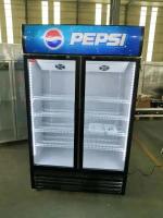 China 290L Direct Cooling 2 Door Drink Display Fridge Beverage for sale