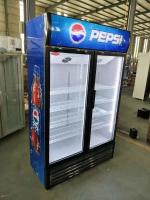 China 290L Direct Cooling 2 Door Drink Display Fridge Beverage for sale
