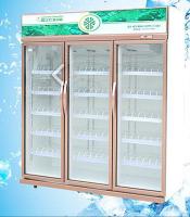 China Air Cooling 3 Glass Door Display Freezer Supermarket for sale