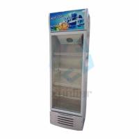 China Commercial glass cold drink single door fan cooling display freezer for sale
