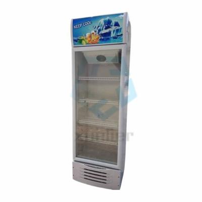 China Commercial glass cold drink single door fan cooling display freezer for sale