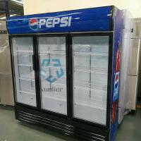 China Three Door Beverage Showcase Commercial Upright Cooler Energy Drink Refrigerator for sale
