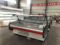 China Painted Steel Butcher Meat Display Fridge Air Cooling 220V for sale