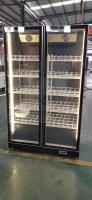 China Double Door Commercial Bar Freezer Glass Door Air Cooling for sale