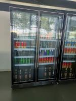 China 3 Door Restaurant Glass Door Display Freezer 2 To 8 Degree for sale
