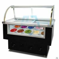 China Sliding Door Ice Cream Showcase Freezer Direct Cooling 10 Trays 6 Barrels for sale