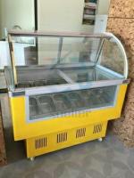 China Sliding Door Ice Cream Showcase Freezer Direct Cooling 10 Trays 6 Barrels for sale