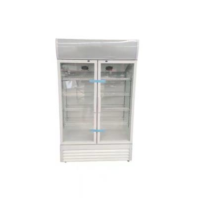 China Beer And Beverage Double Glass Door Display Fridge 660L for sale