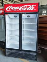 China Beer And Beverage Double Glass Door Display Fridge 660L for sale