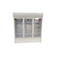 China Vertical 1010L 3 Door Commercial Upright Display Freezer for sale