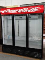 China Vertical 1010L 3 Door Commercial Upright Display Freezer for sale