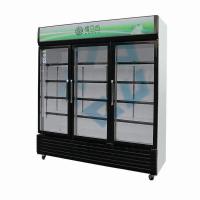 China Commercial three-door upright glass beverage display freezer for sale