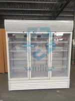 China Commercial three-door upright glass beverage display freezer for sale