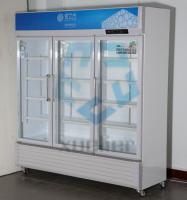 China Commercial three-door upright glass beverage display freezer for sale