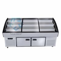 China Curved Glass Butcher Fridge Display for sale